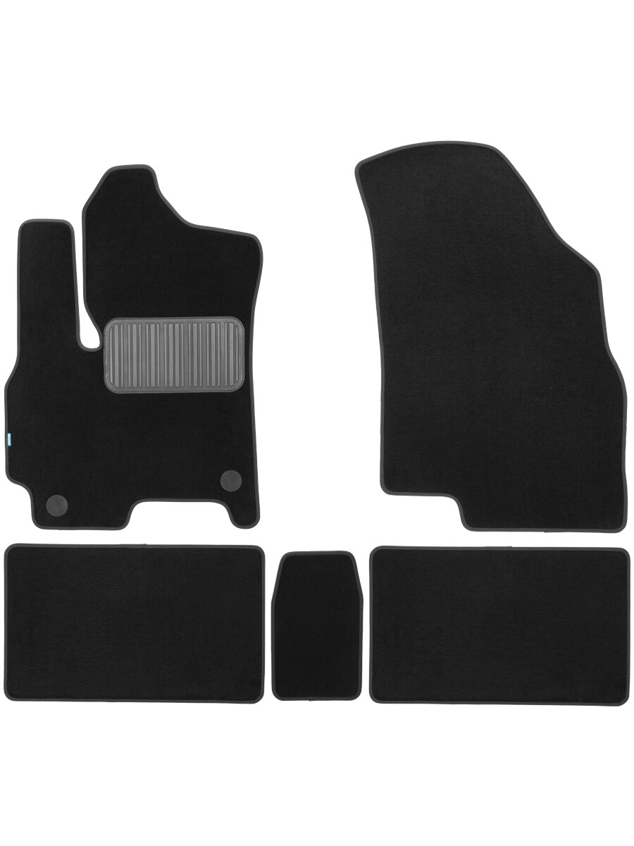 Коврики ворсовые для CHERY Tiggo 4 2024-н. в. (II) Внедорожник 5 дв. 5 шт. коврики текстильные в салон Klever Premium / Черри Тигго 4