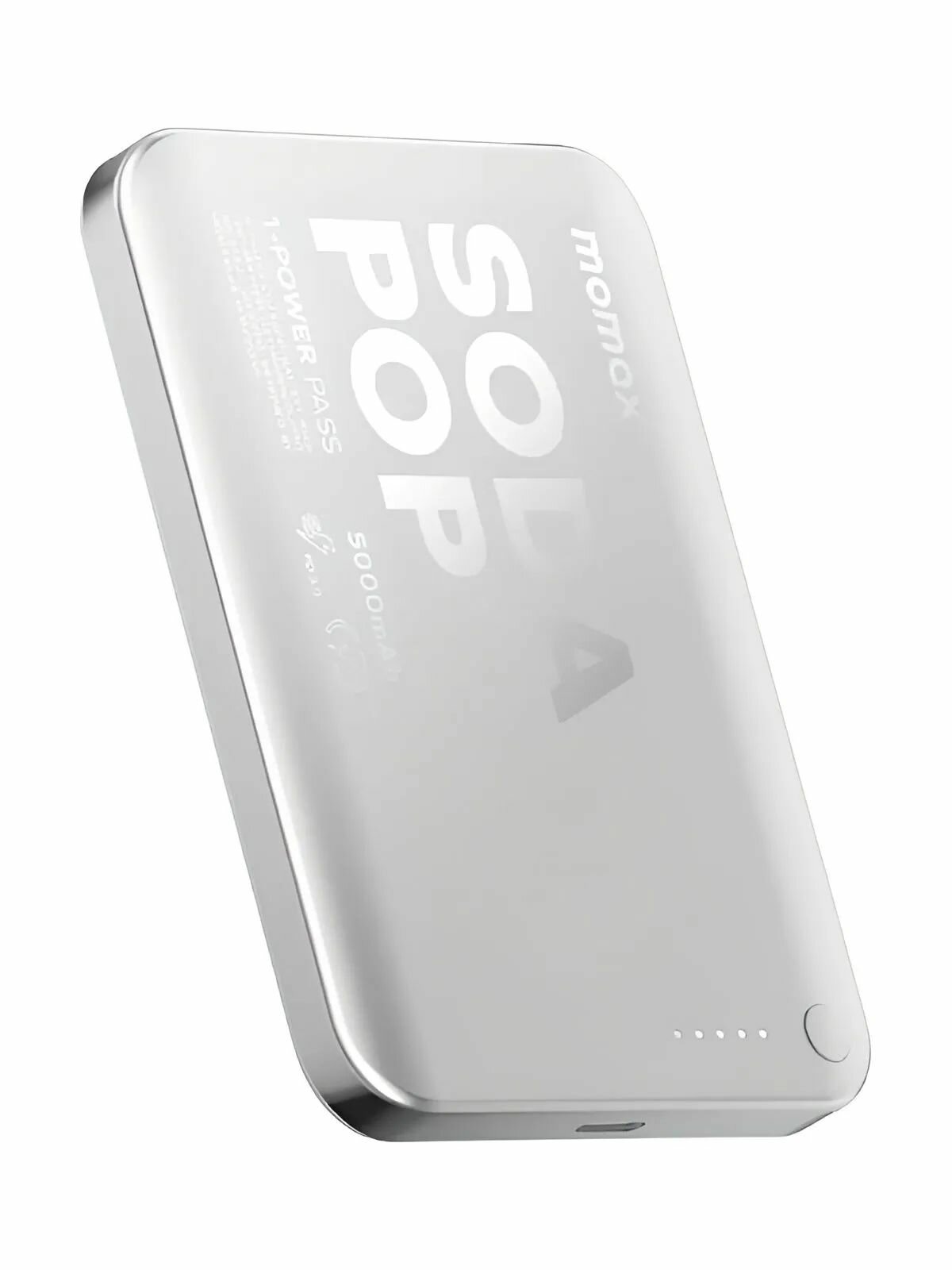 Внешний аккумулятор Momax 1-Power Pass Magnetic Wireless Power Bank 5000mAh - Blue