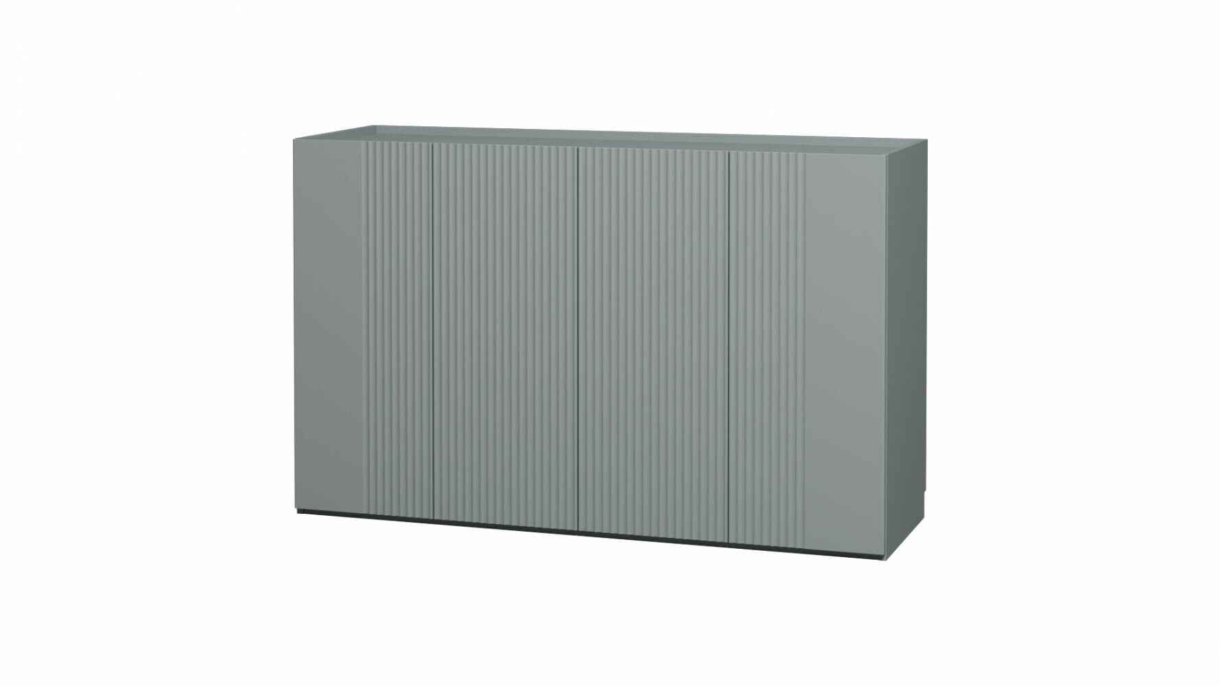 Комод 1400мм для одежды и вещей ЛДСП Пыльный зеленый/МДФ Монблан