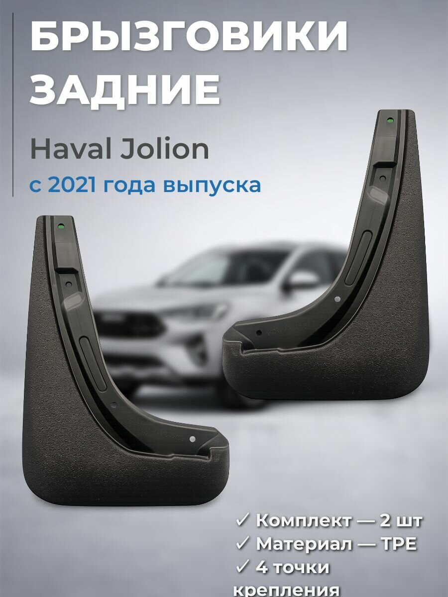 Брызговики задние Haval Jolion с 2021 г 2 шт TPE