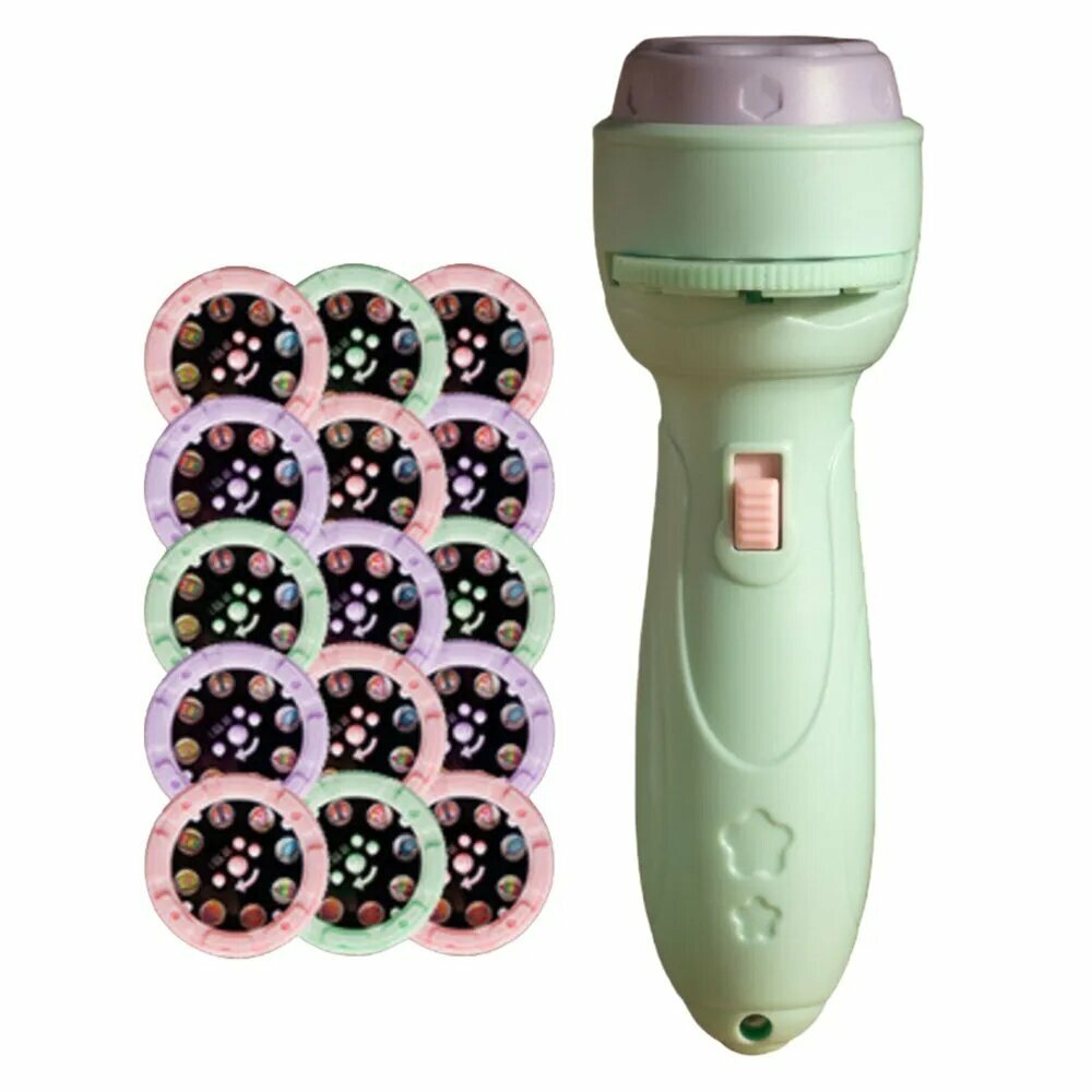 Проекционный фонарик "Kids Flashlight", 120 ярких рисунков, 15 карточек