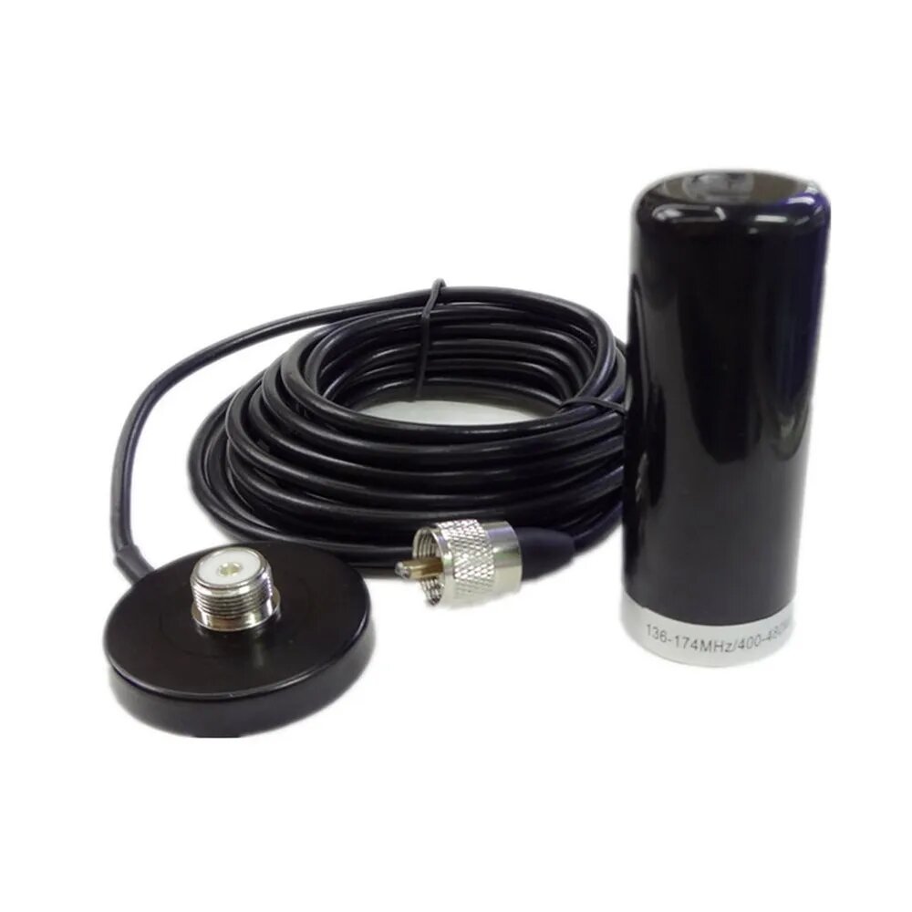 Антенна для рации автомобильная магнитная с разъёмом BNC, диапазон 136 174 / 400 470 МГц, длина 9 см, водонепроницаемая