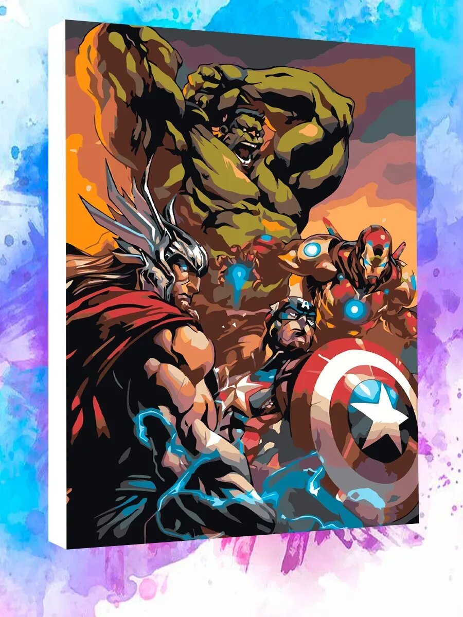 Картина по номерам Мстители Marvel Кино
