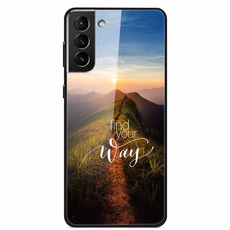 Чехлы для телефонов Samsung Galaxy S21 FE 5G из закаленного стекла, жесткая задняя крышка из ПК для Samsung S21 Plus S 21 Ultra 5G, чехол S21FE S21+