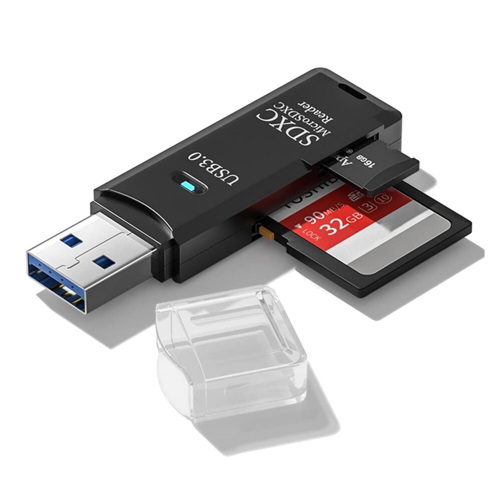 USB3.0 Устройство чтения карт Micro SD 5 Гбит/с 2-в-1 Устройство чтения карт SD для SDXC SDHC MMC