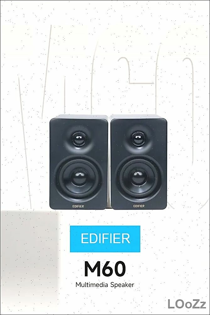 Колонки EDIFIER M60 черное для компьютера, В комплекте: держатель для колонок