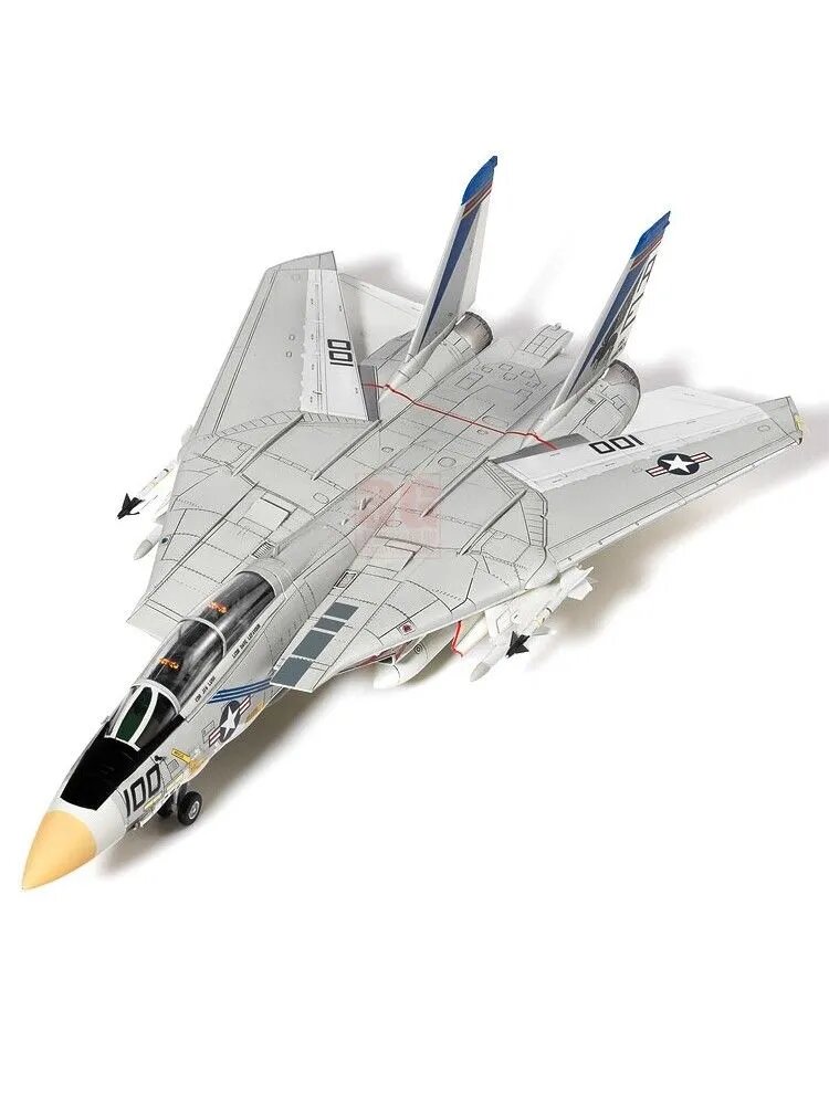 Сборная модель Academy 1/72 USN F-14A VF-143 Pukin Dogs, масштаб 1:72, пластиковая модель самолета, для детей старше 14 лет — фото 1