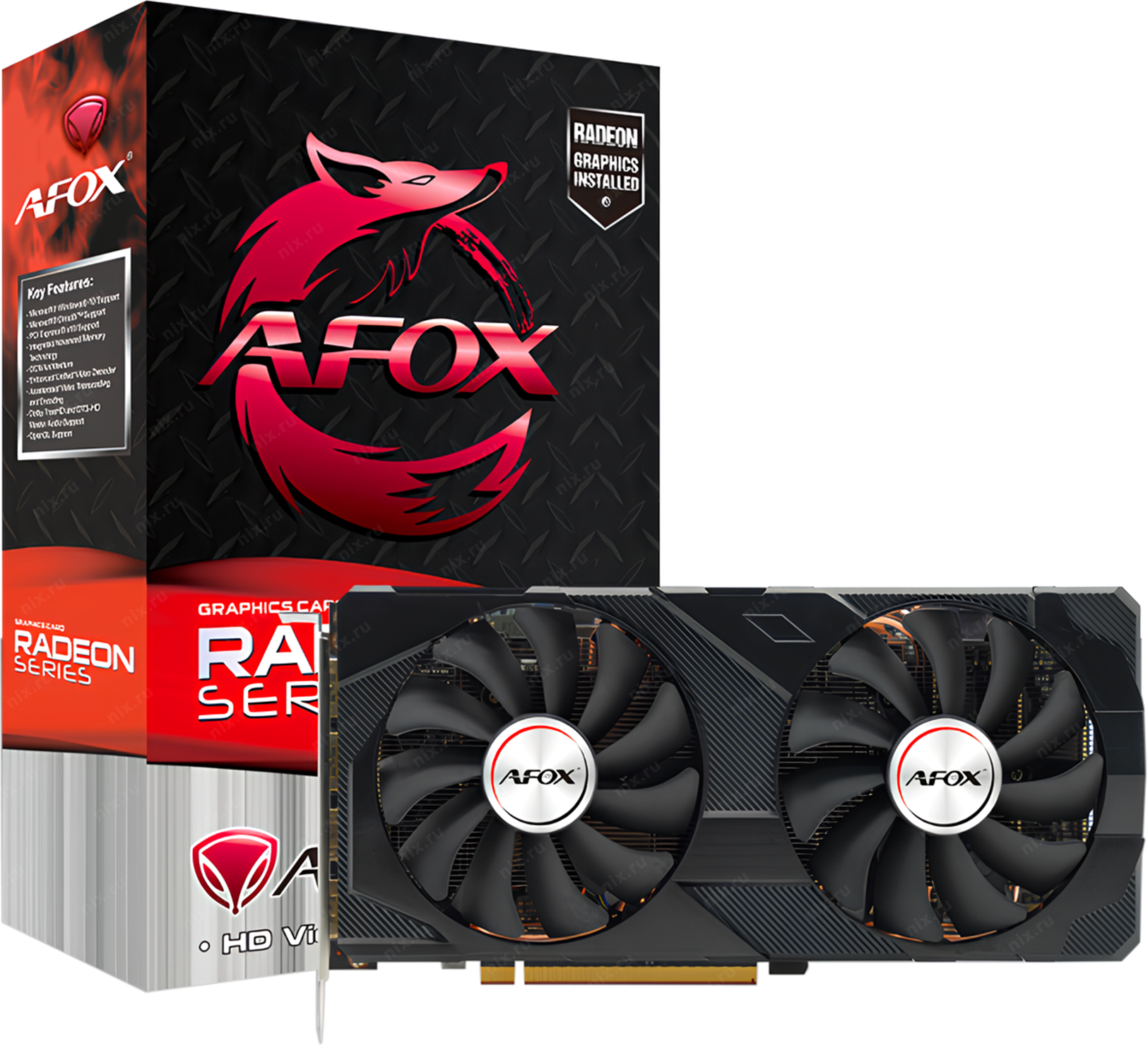 AFRX5700XT-8GD6H6-V4 Afox RX5700XT 8GB GDDR6 256bit 3xDP HDMI 2FAN RTL
