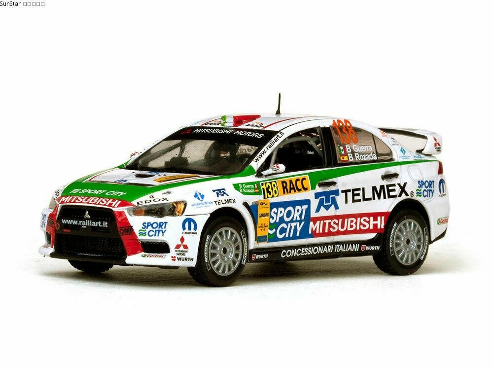 Модель автомобиля Vitesse Sunstar Alloy в масштабе 1:43: японский раллийный автомобиль Mitsubishi Lancer Evolution X