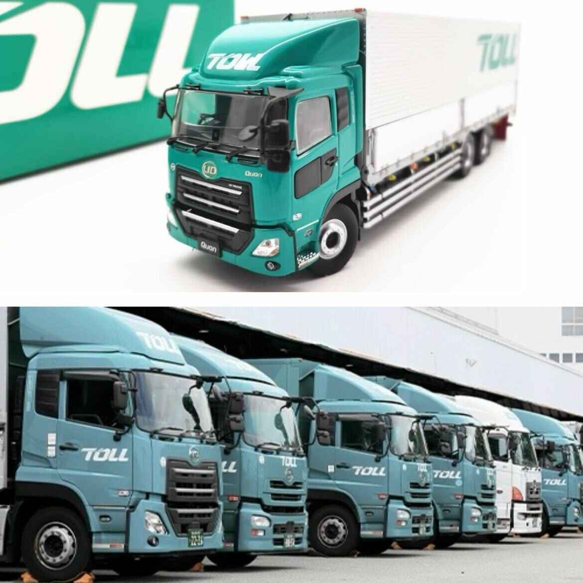 Kyosho Грузовик UD Trucks Quon JP TRANSPORT TOLL 1:43модель автомобиля