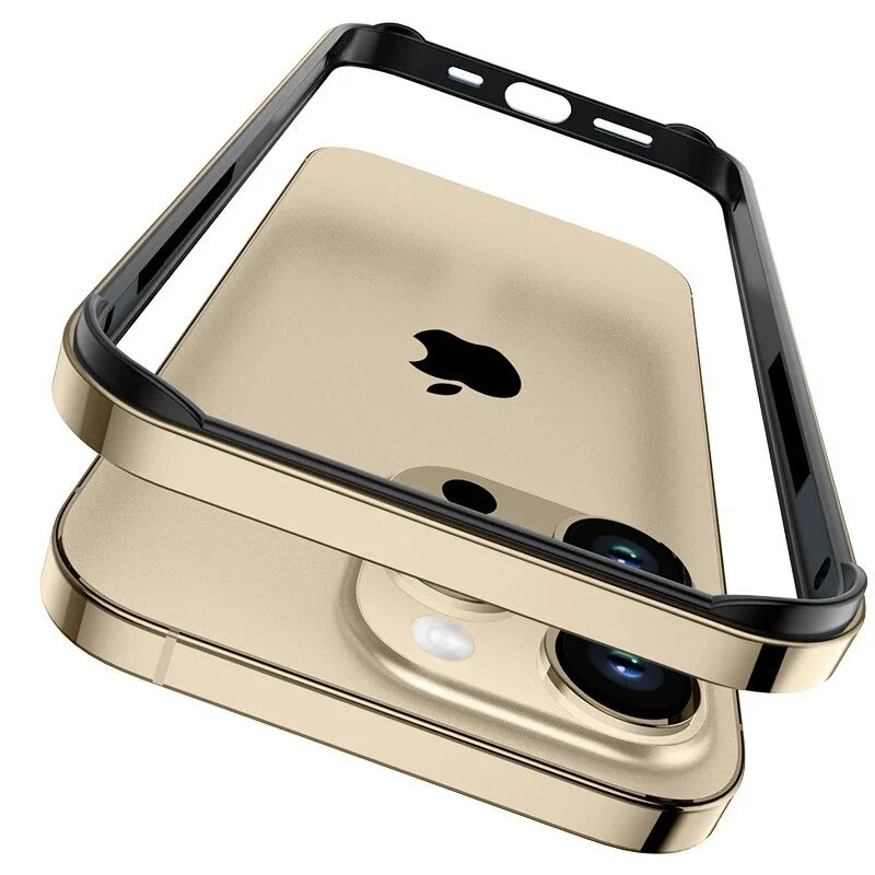 Металлический бампер для iPhone 16 Pro Gold