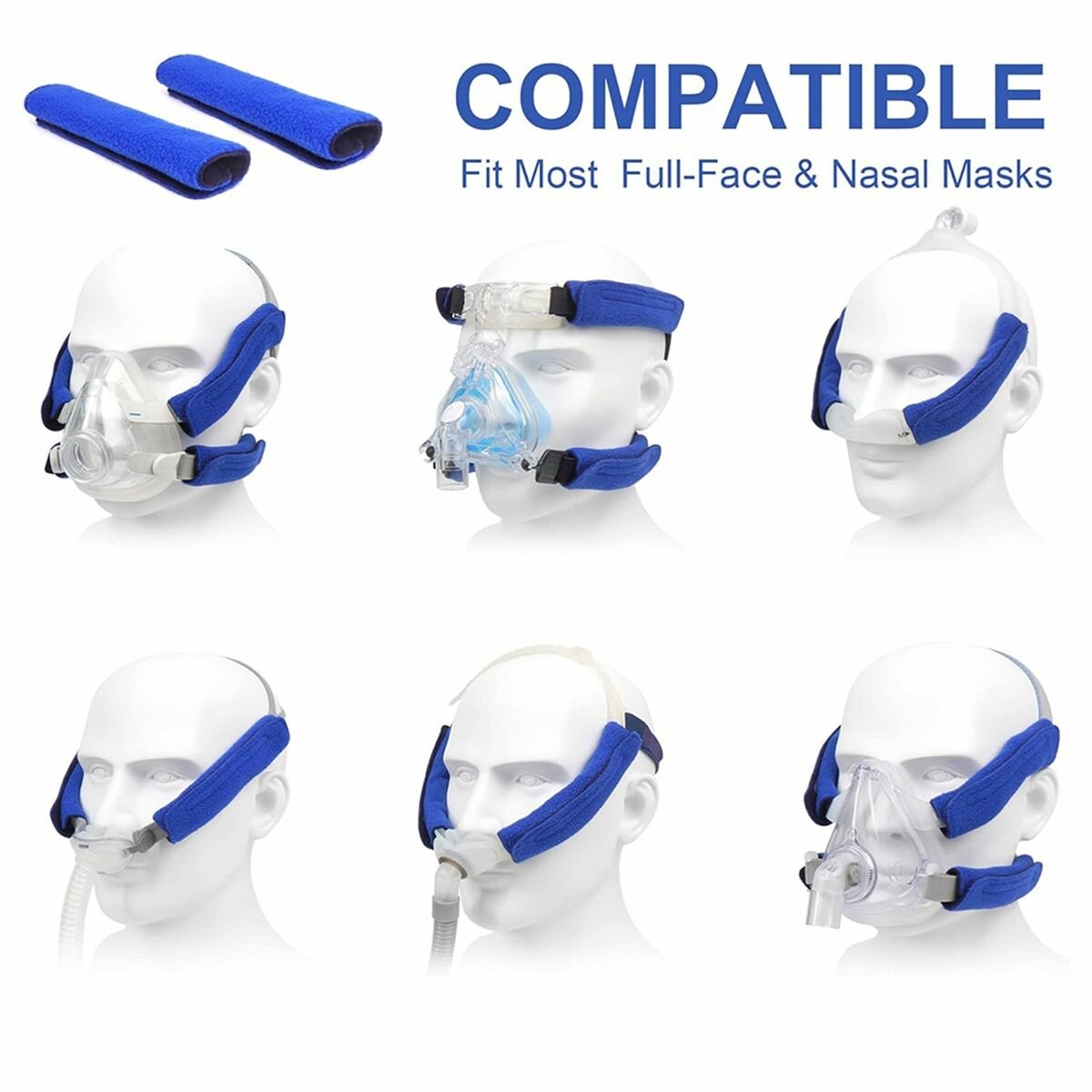 8 шт. Чехол для маски CPAP, ремешок, подушка для лица для головного убора CPAP