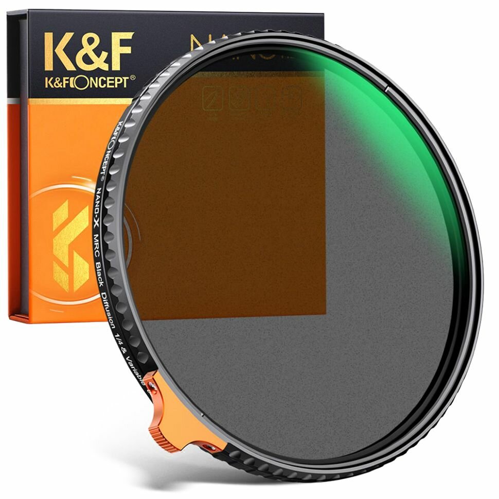 Светофильтр K&F Concept Nano X Black mist 1/4 ND2-32 67мм, гидрофобная поверхность