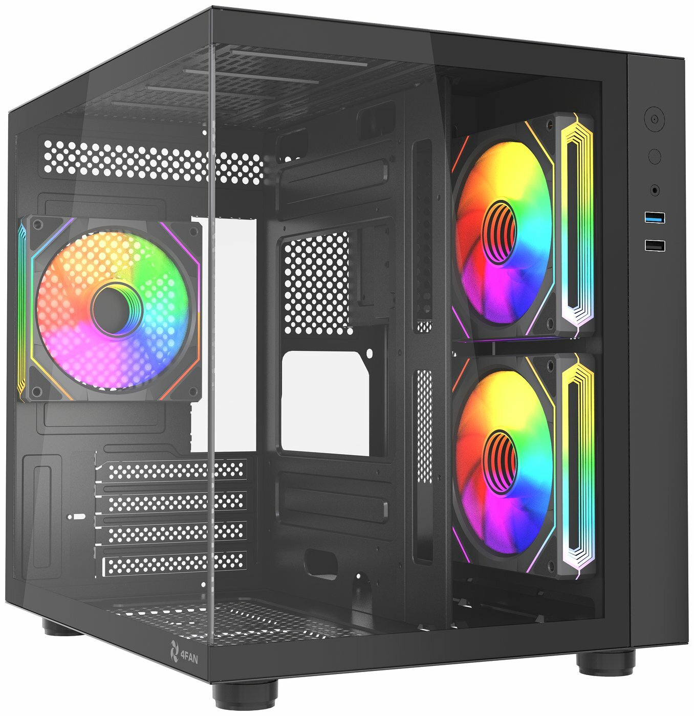 Компьютерный корпус 4FAN Yorshka Black wFans (YORMABFP)