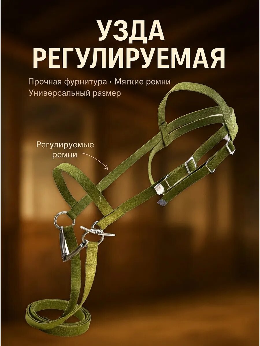 Уздечка для лошади брезентовая