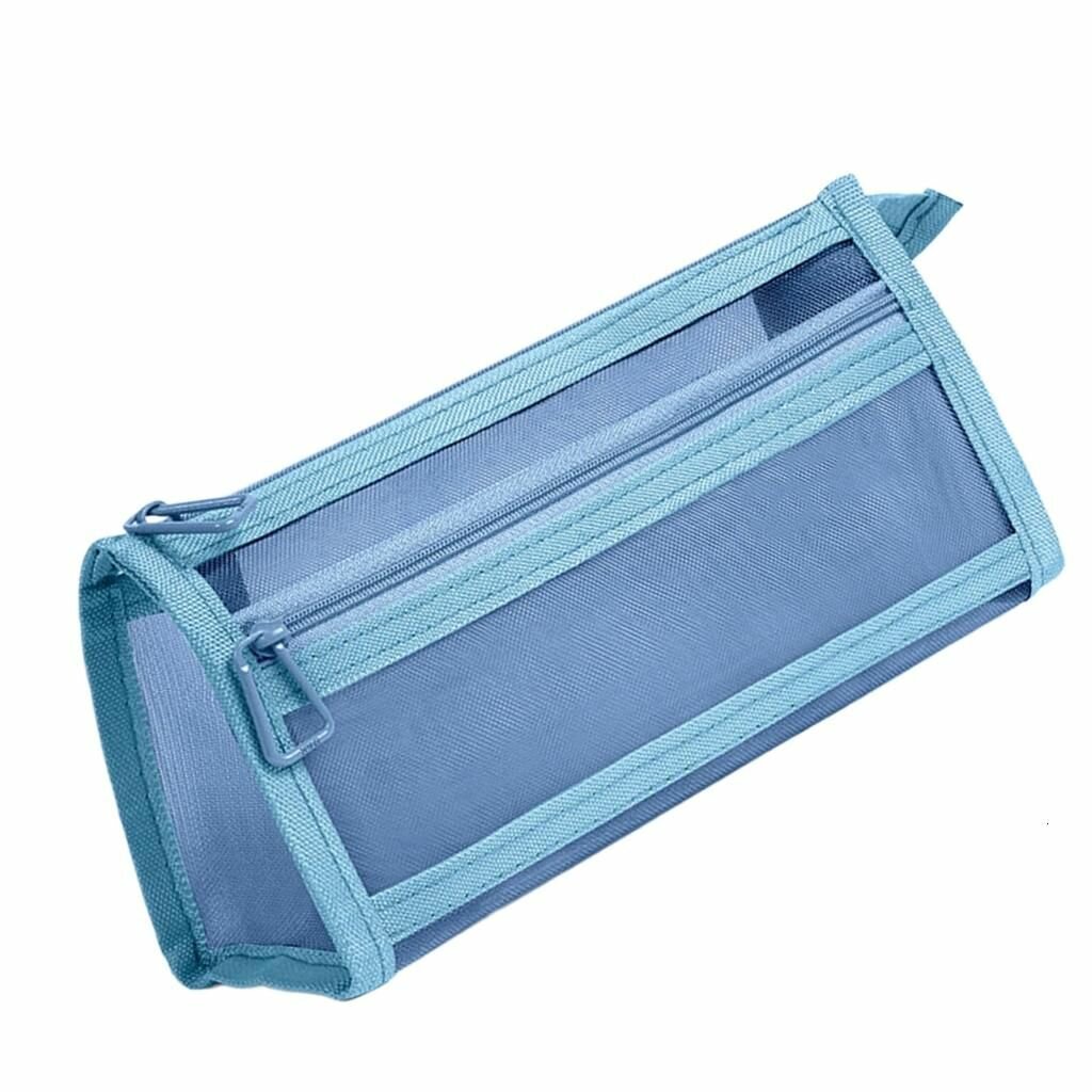 Прозрачный пенал с двойным слоем, Синий