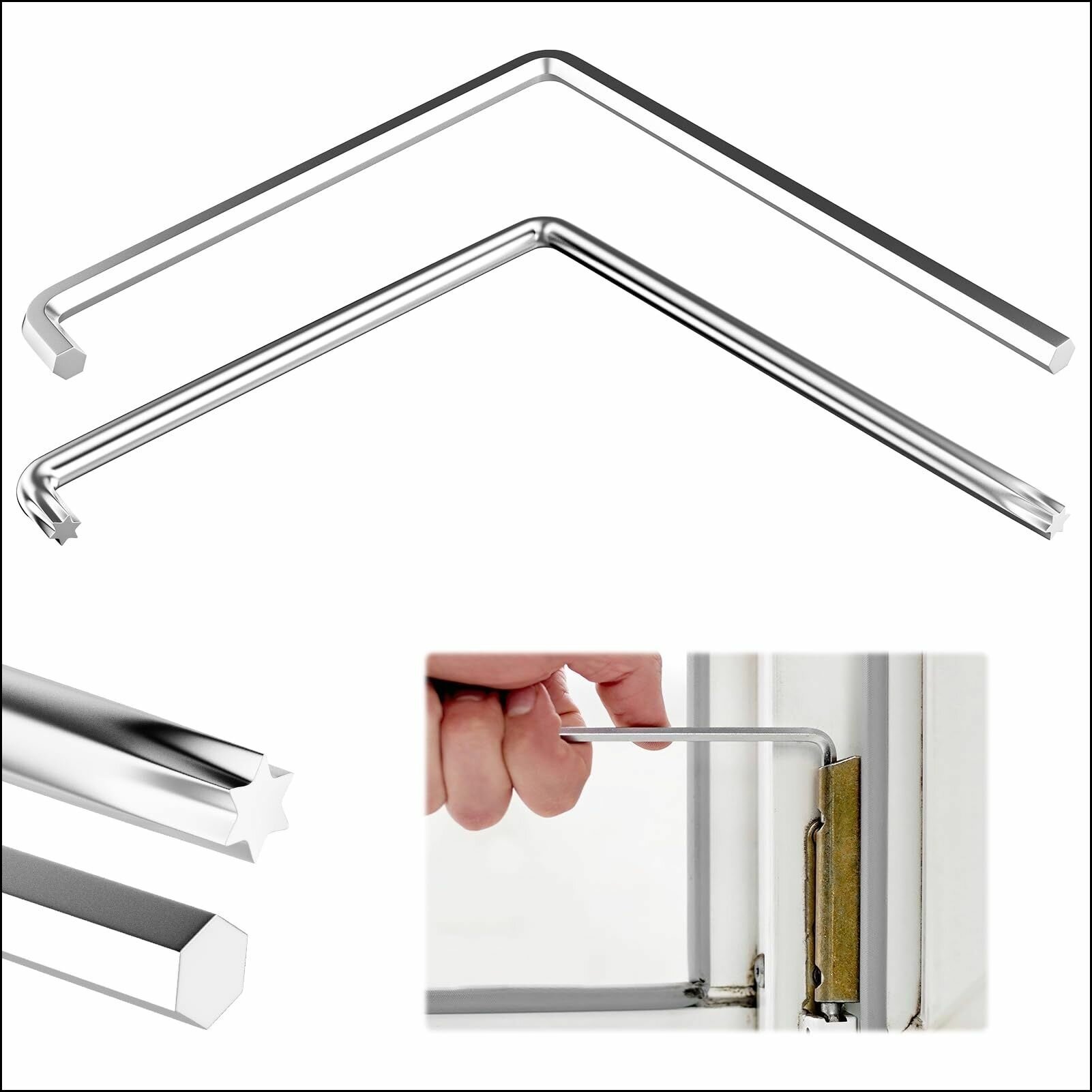 Ключ шестигранный для регулировки пластиковых окон