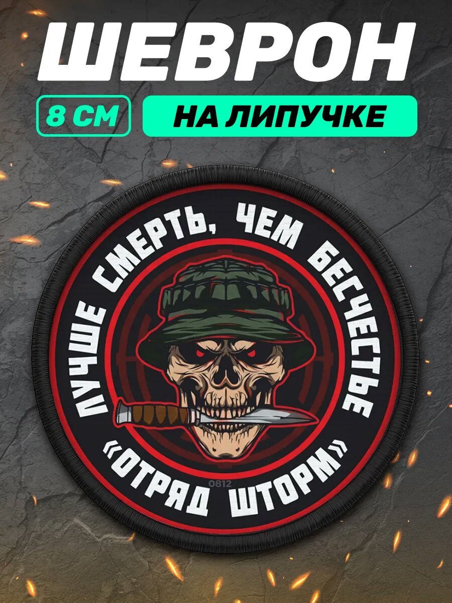 Шеврон на липучке военный отряд шторм