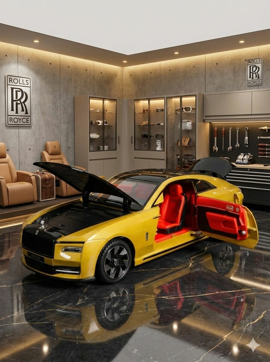 Rolls-Royce Spectre (Ролс-Ройс) машинка металлическая инерционная 21 см (1:24)