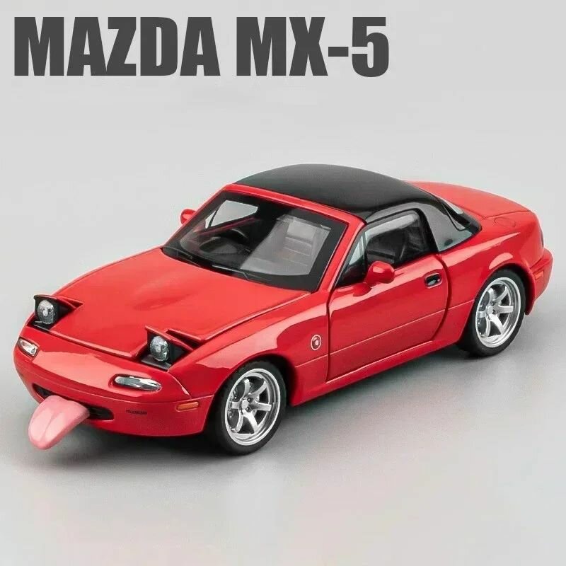 1:32 Mazda MX5 MX-5 Supercar Alloy Симулированная игрушковая машина из сплава: подходит для игры и коллекционирования, тонкая работа и точное воспроизведение модели