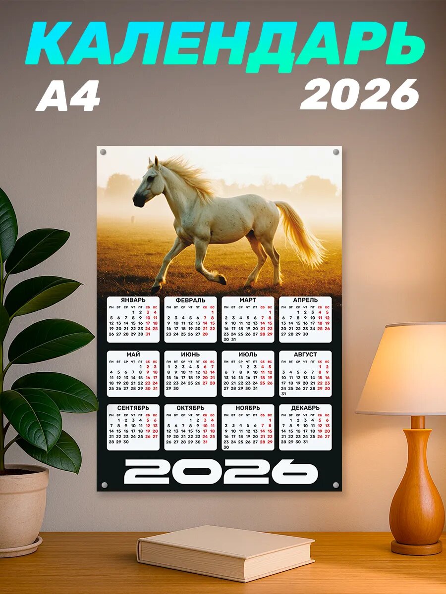 Календарь 2026 настенный Символ года 2026 Лошадь