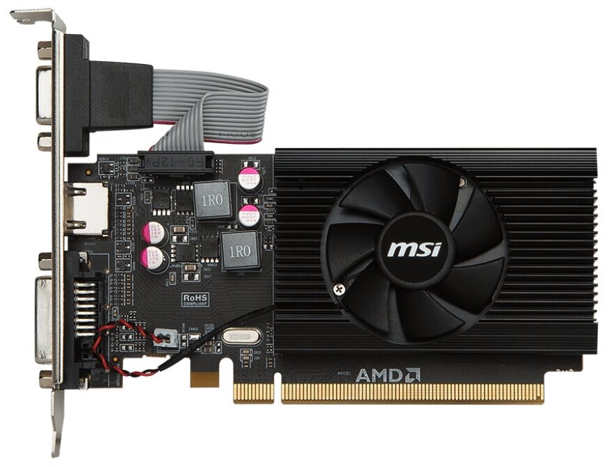 Видеокарта MSI AMD R7 240 <2Gb, 64bit, DDR3, HDMI+ DVI+ VGA, LP> Retail