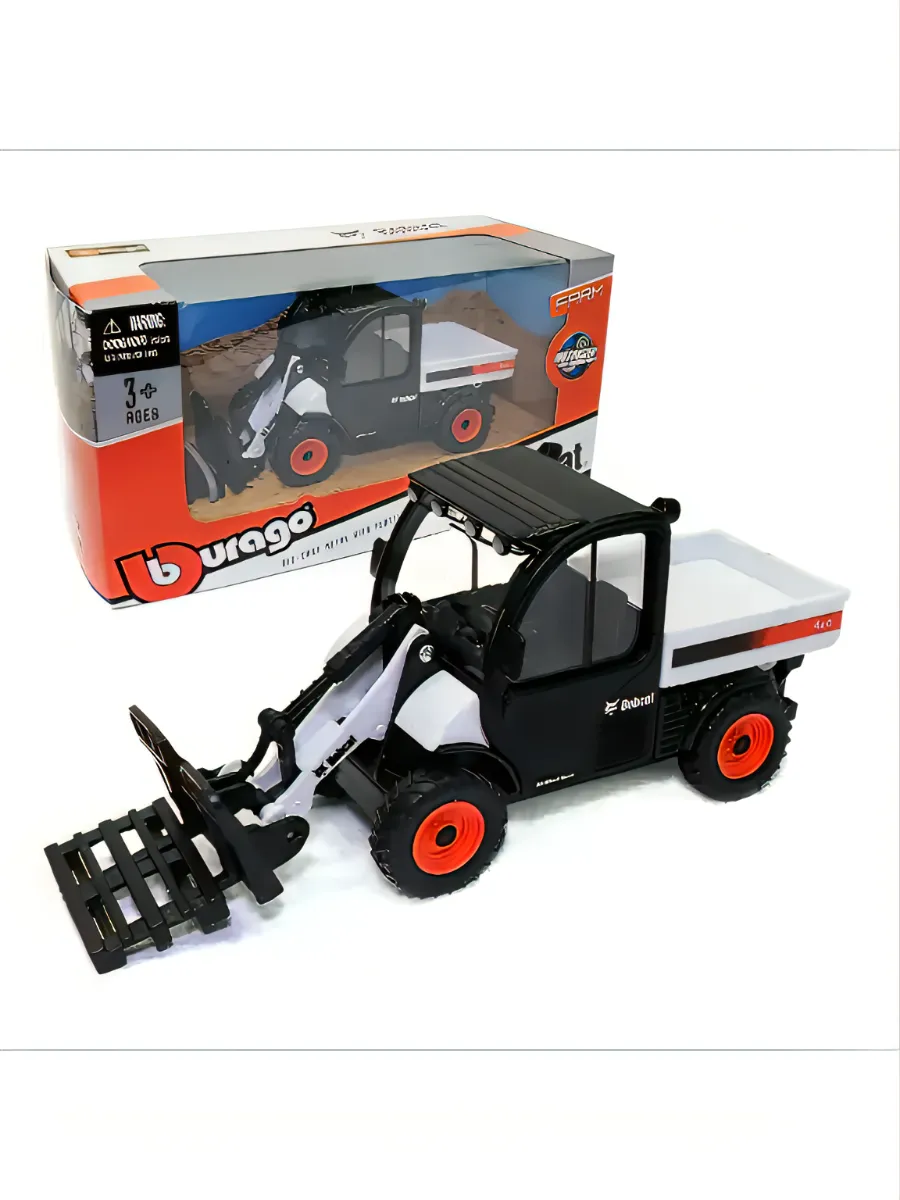 Машинка Bburago Мини-погрузчик Bobcat 18-31800 (18-31801) металл