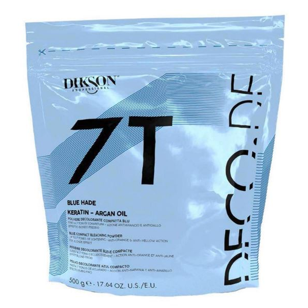 Крем-пудра синего цвета с кератином и аргановым маслом 7Т Dikson BLU HADE KERATIN-ARGAN OIL 7T. POLVERE DECOLORANTE COMPATTA BLU, 500 гр
