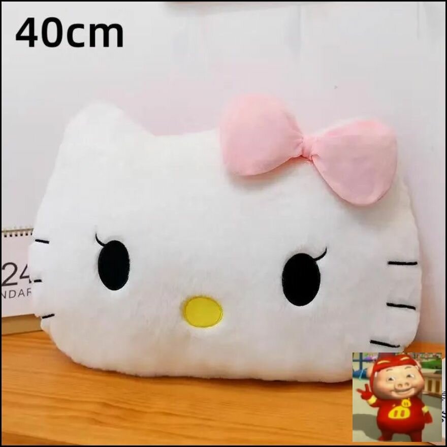 Мягкая подушка-игрушка Hello Kitty для детей, плюшевая игрушка 40 см, подарок девочке