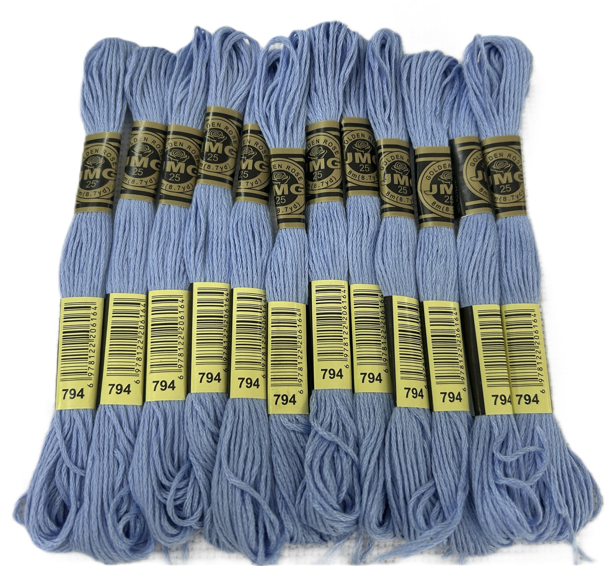 Нитки для вышивания JMC мулине (150-3866) 100% полиэфир 12 штук x 8 м