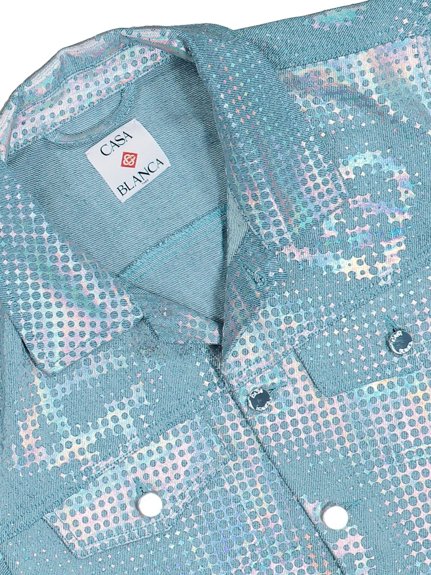Куртка Casablanca Monogram denim jacket, размер XS, blue — фото 1