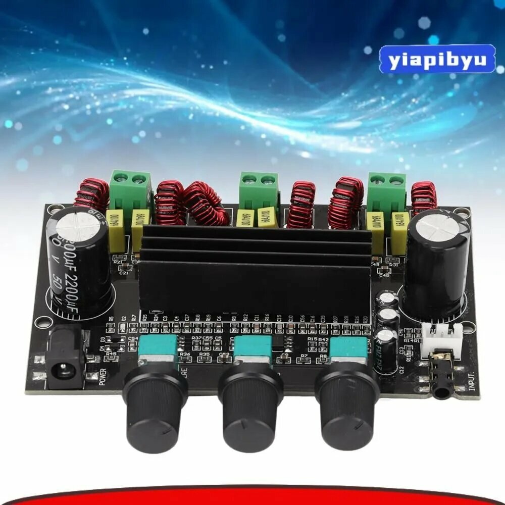 Плата цифрового усилителя 2.1 канала, мощность 80w+80w+100w, высокое качество звука