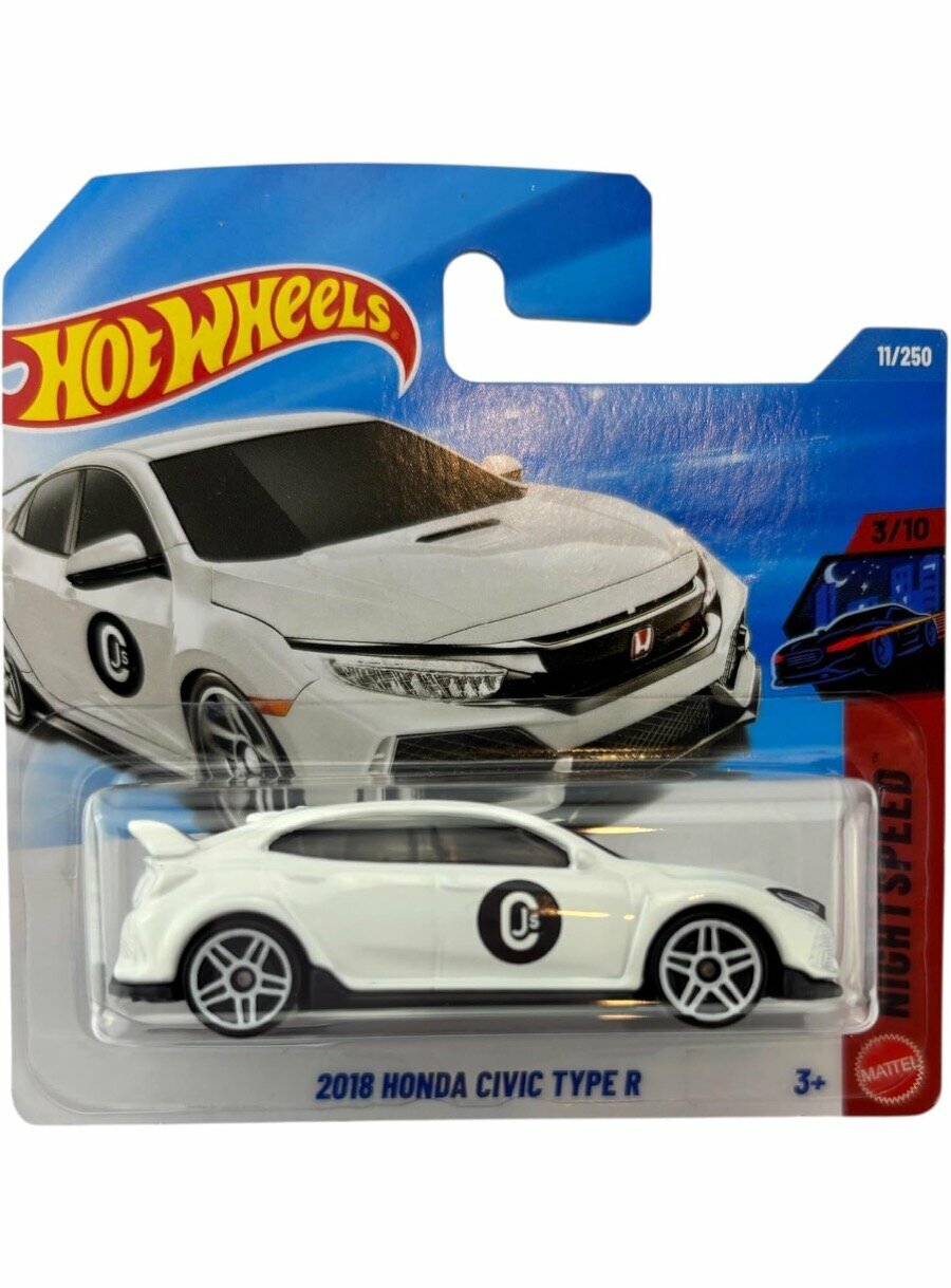 JJH88 Hot Wheels машинка металлическая игрушка коллекционная масштабная модель 2018 Honda Civic Type R кейс 2026