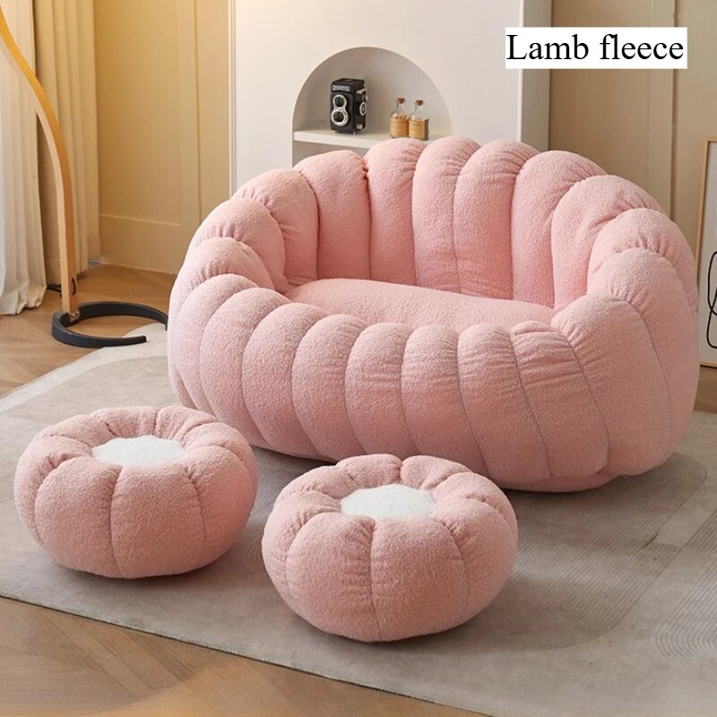 2-местные диваны для гостиной, современные пуфы, удобные диваны для отдыха, Розовый, Pink-Style B