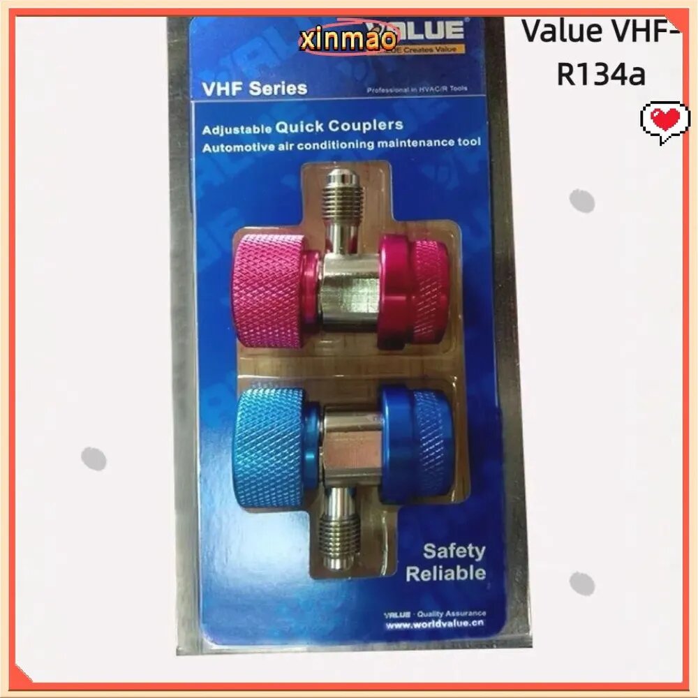 Быстросъемы для заправки автокондиционеров Value VHF-R134a, 2 шт.