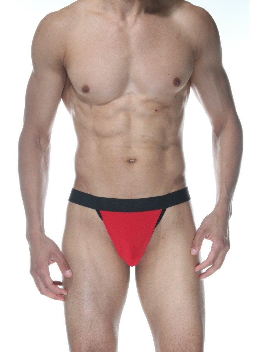Мужские трусы стринги красные Don Moris DM102138 полиэстр/эластан S (44)