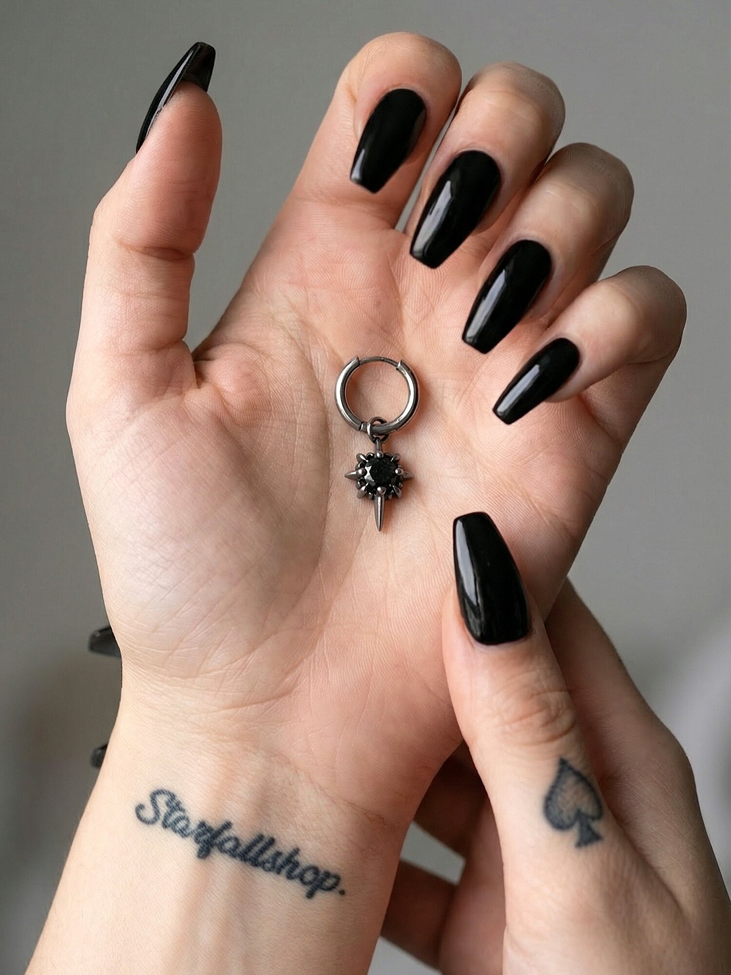 Моносерьга, славянский оберег, фианит, искусственный камень