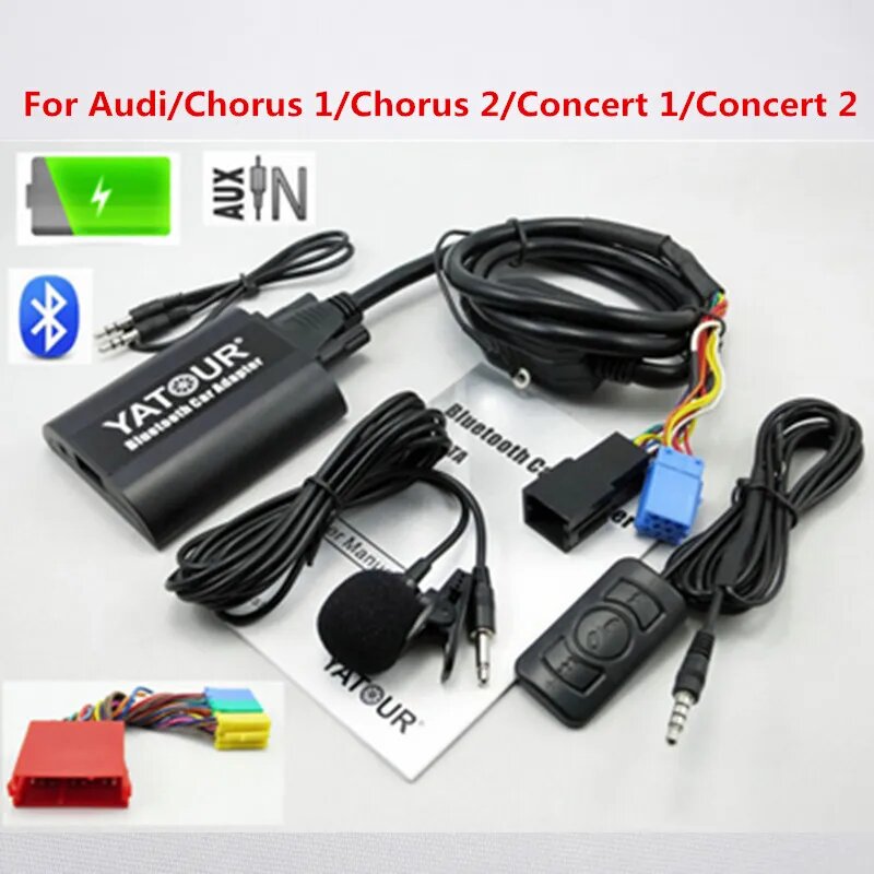 Автомобильное аудио Bluetooth Yatour AUX mp3 интерфейсы для Audi A2 A3 A4 S4 A6 S6 A8 S8 Allroad TT ISO 8-контактный фоторазъем Usb зарядный порт