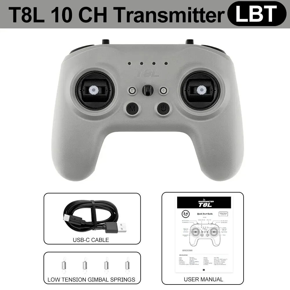 RadioMaster T8L ELRS LBT M2 серый 1 шт