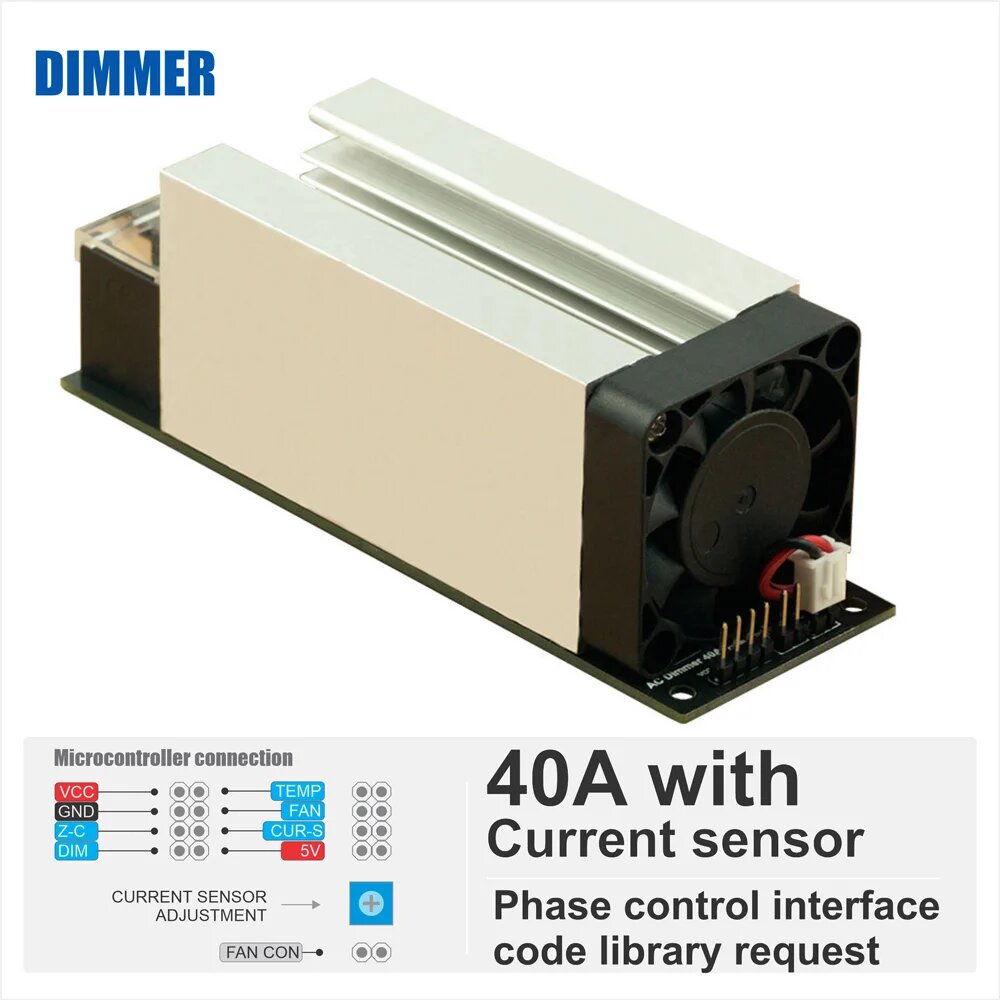 RobotDyn Диммер 40A с датчиком тока, Current and Temper