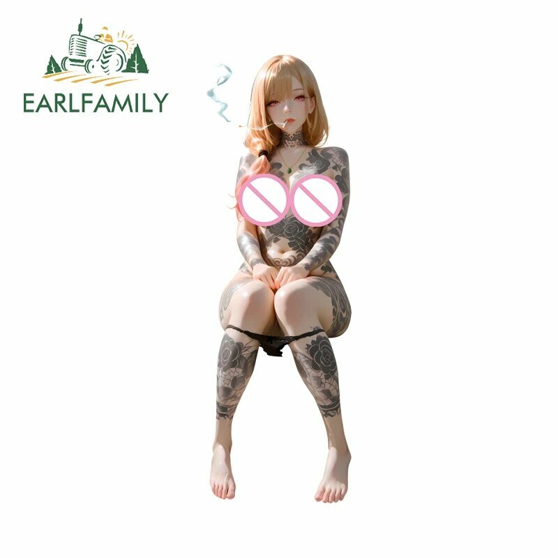 Наклейка EARLFAMILY Waifu Marin Kitagawa с татуировками NSFW, художественная YT-562040, 13cm