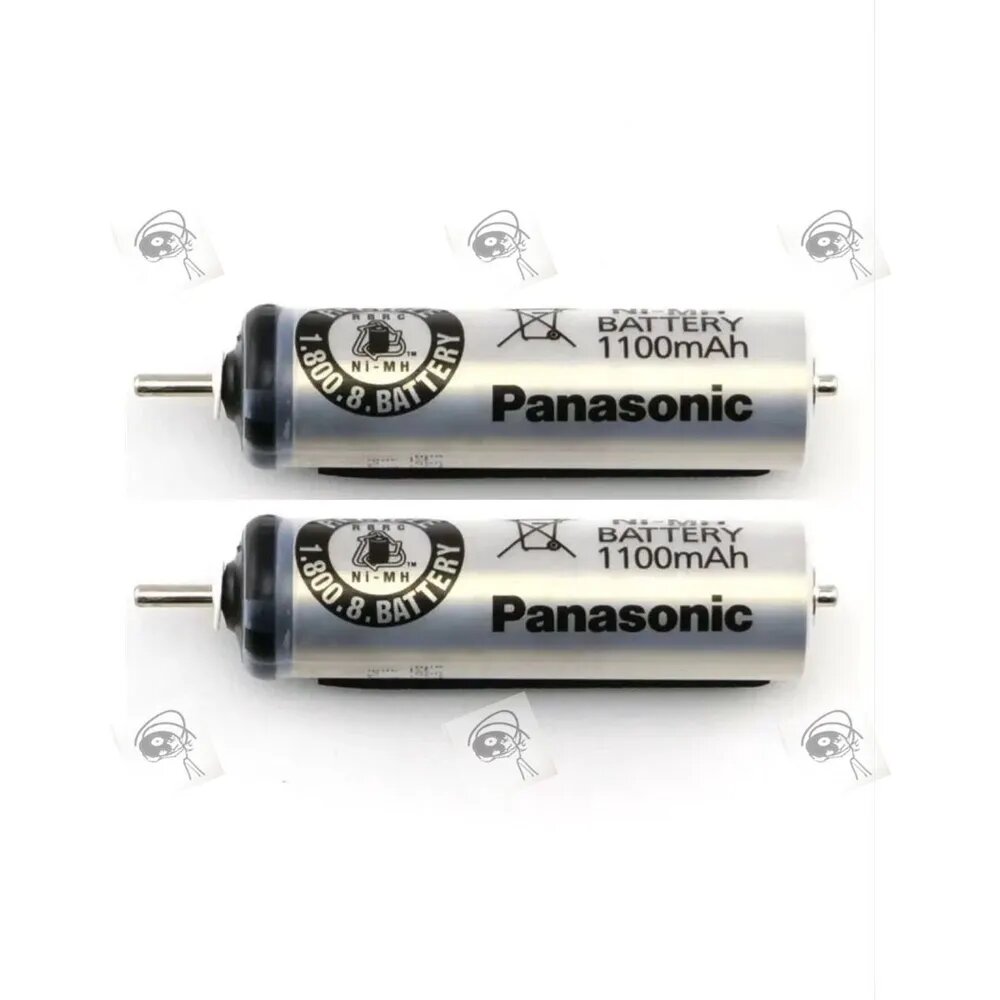Аккумуляторы для электробритв WES7038L2506, комплект 2 шт, NiMH 1.2 V 1100 mAh для замены батарей в ES3041 ES365 ES4025 и совместимых моделях