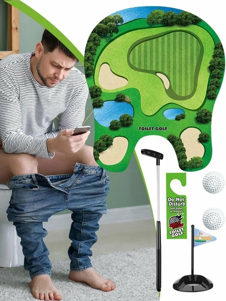 Набор для игры в гольф для ванной комнаты , Набор для подвижных игр