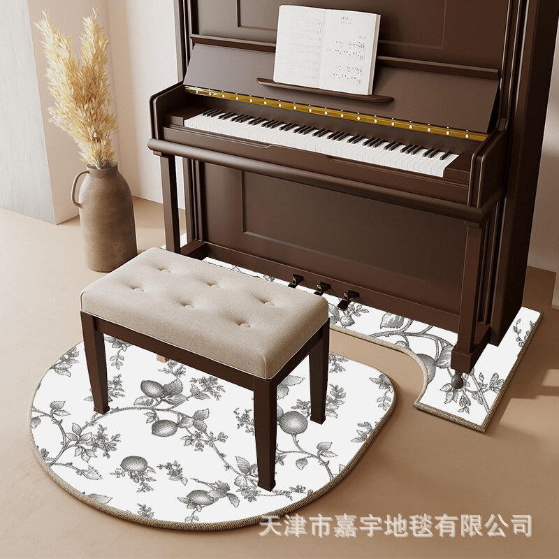 Американский ретро-коврик для напольного покрытия в стиле легкой роскоши для пианино, звукопоглощающий, шумопоглощающий, амортизирующий, звукоизоляционный ковер, подкладка под ножки для фортепианной скамьи и стула.