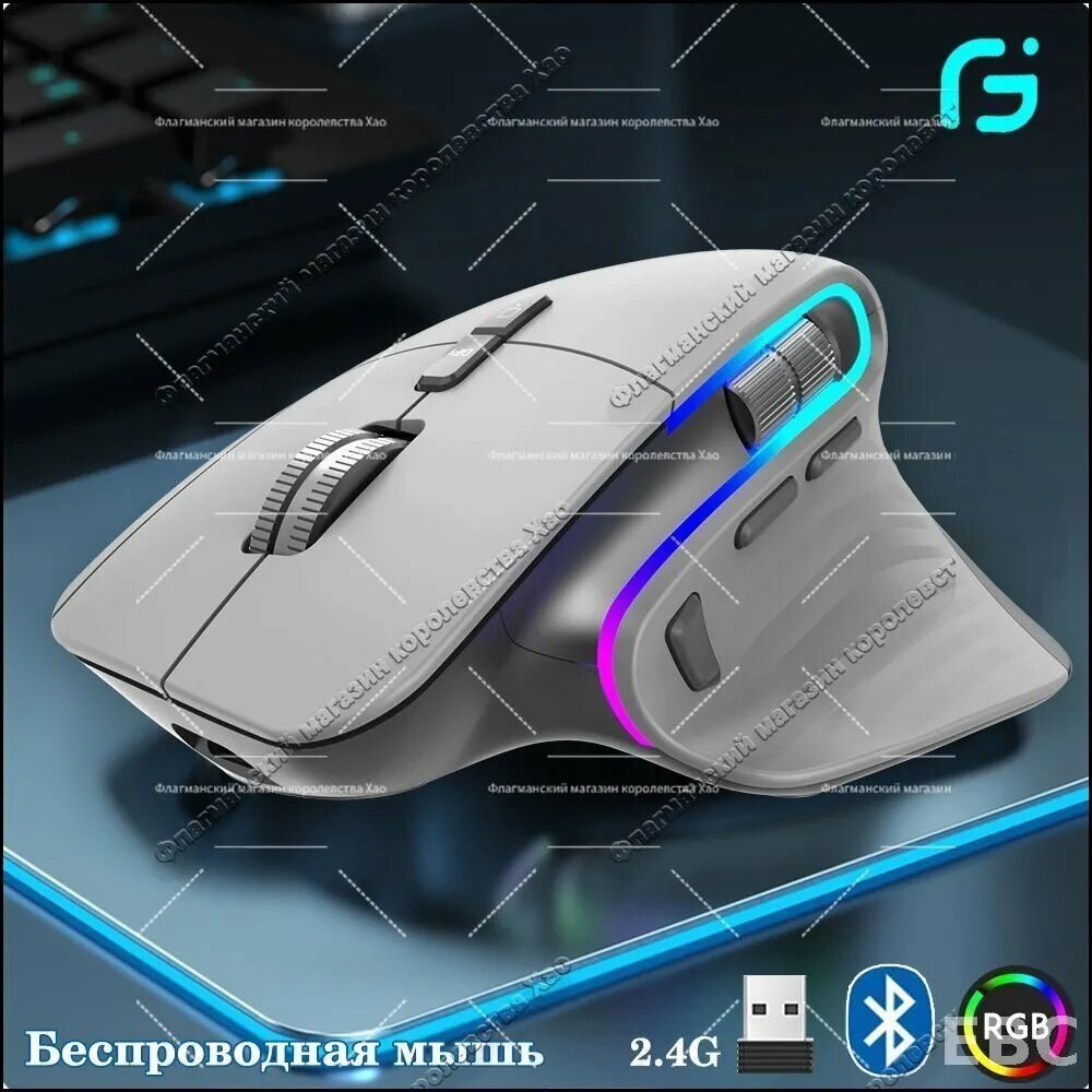 Мышь проводная M10, серый
