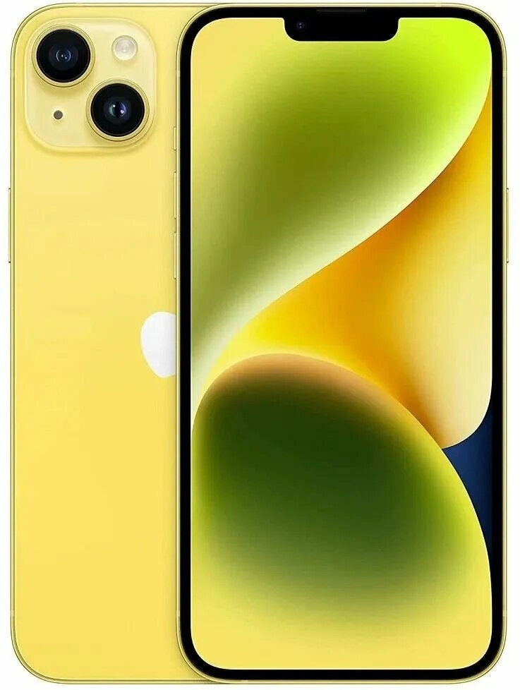 Оригинальный Apple Смартфон iphone 14 Plus SIM+SIM 6/256 ГБ, желтый