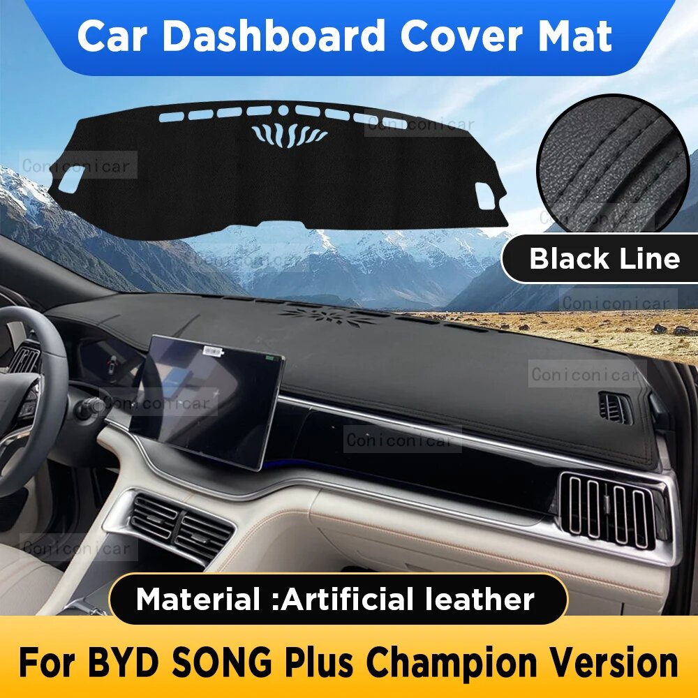 Для BYD SONG Plus Champion версия 2024 2025 автомобильный коврик для Black Line, Left Rudder