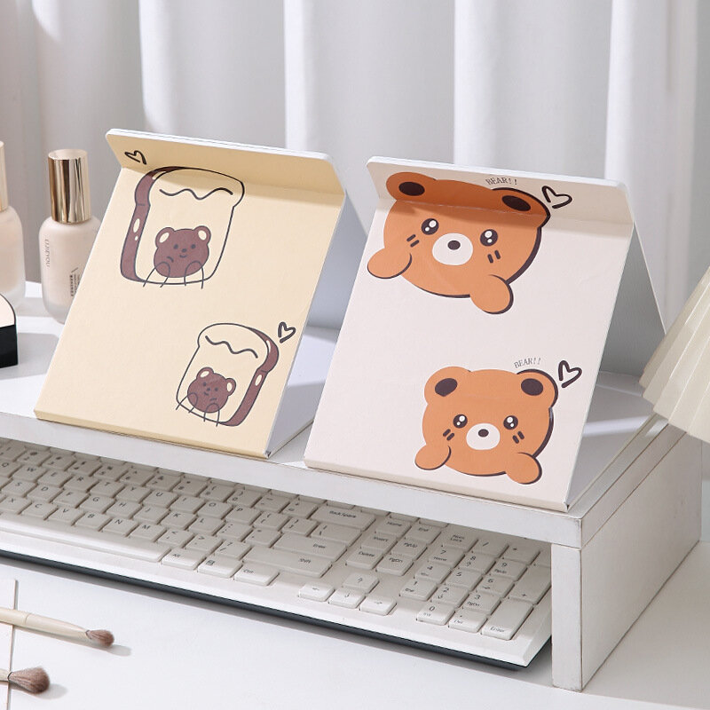 Зеркало для макияжа "Bear Princess", портативное, складное, серебряное, 222 г