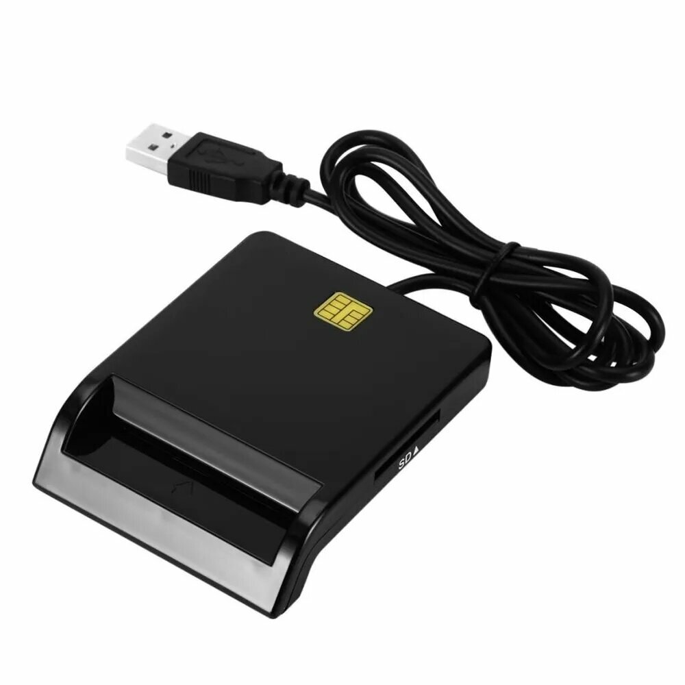 Устройство для чтения смарт-карт USB 2.0, кардридер для банковских карт, SIM-карт, идентификационных карт