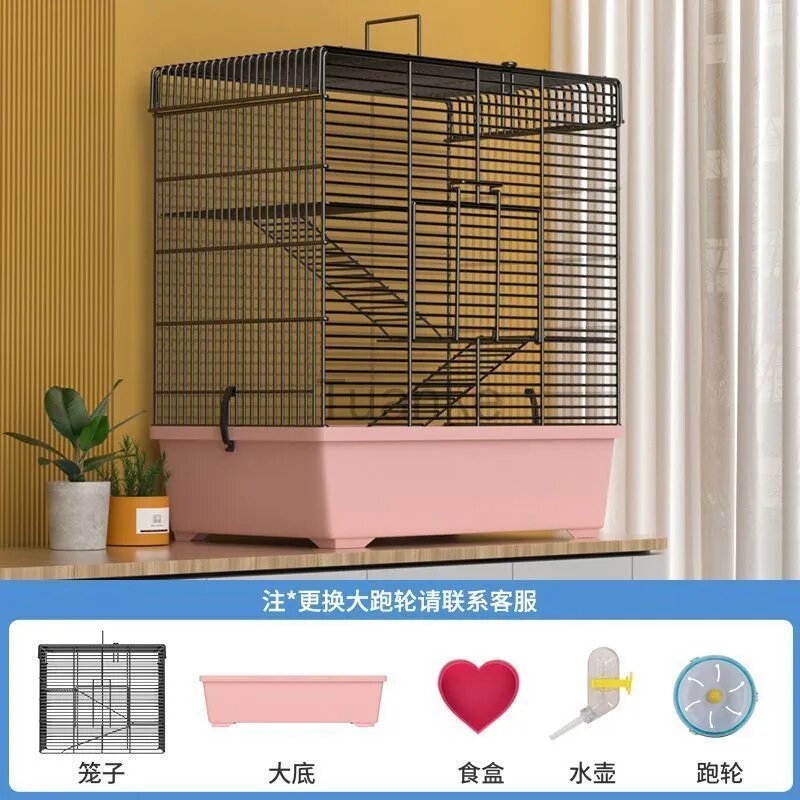 Клетка для грызунов, Большая металлическая складная клетка с дверью для питомцев,53*47*30cm